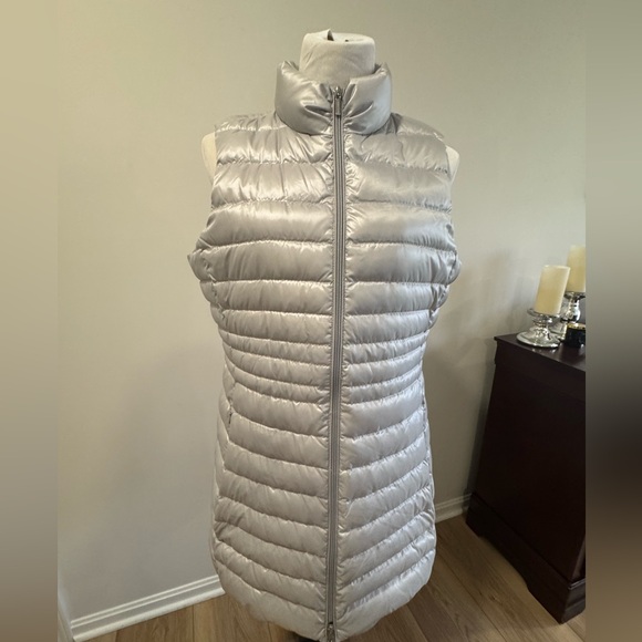 Lands End Jackets And Coats Lands End Womens Down Metallic Silver